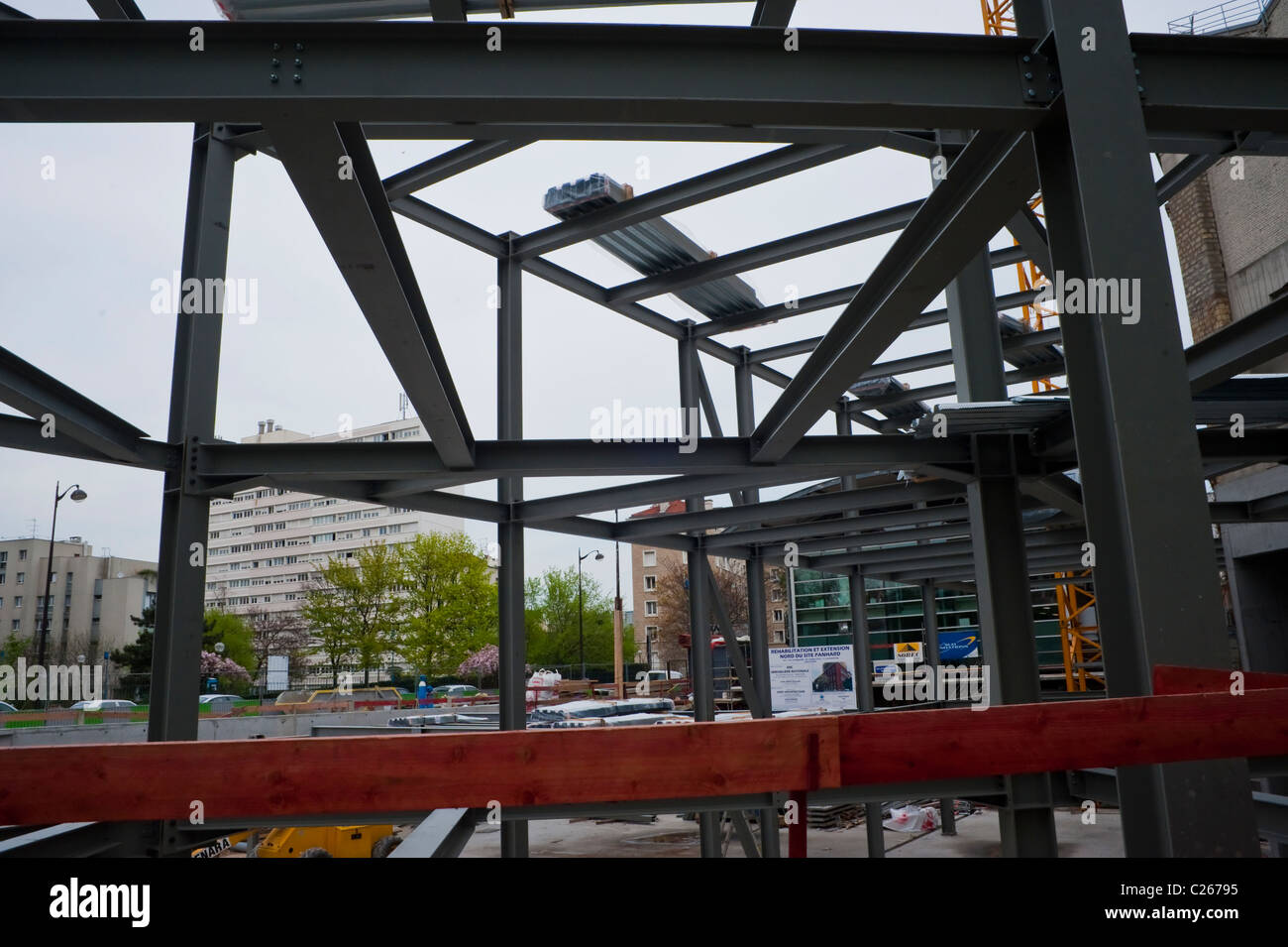Metal girders unfinished building structure hi-res stock photography ...