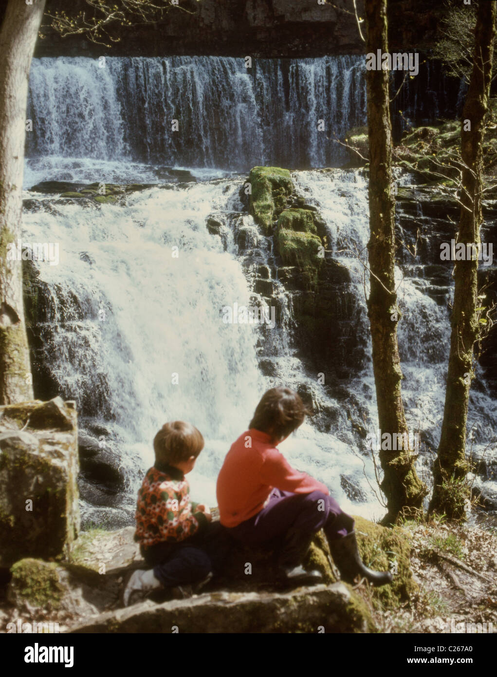 Wales Powys Ystradfellte waterfall Brecon Beacons Stock Photo - Alamy