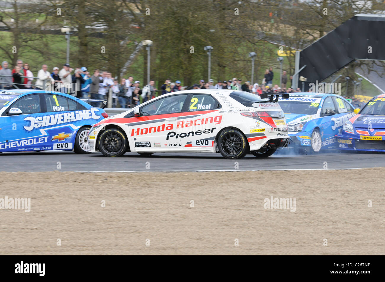Matt Neil Spins off at BTCC Brands Hatch 2011 Stock Photo - Alamy