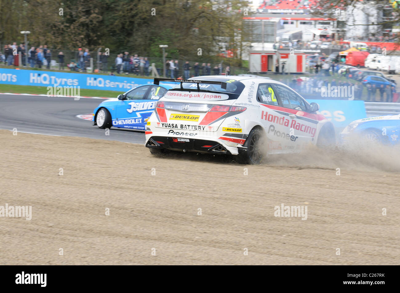 Matt Neil Spins off at BTCC Brands Hatch 2011 Stock Photo - Alamy
