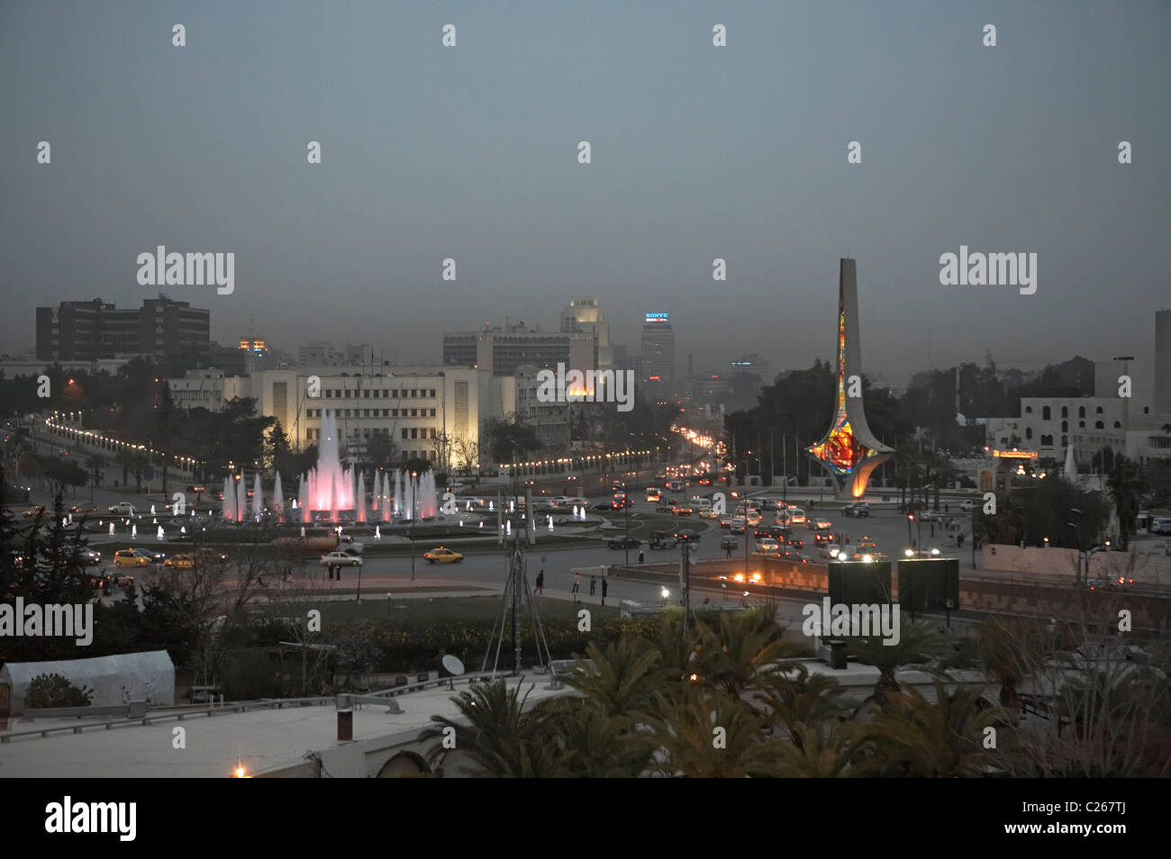 Damascus Syria Umayyad or Al Umawiyeen Square Stock Photo - Alamy