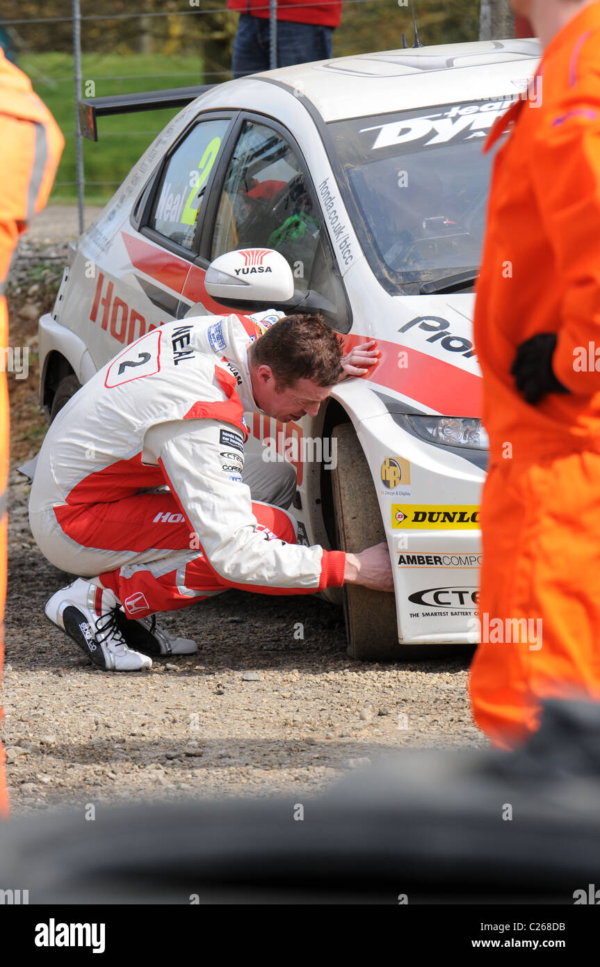 Dejected Matt Neil after spin at Brands Hatch BTCC Stock Photo - Alamy