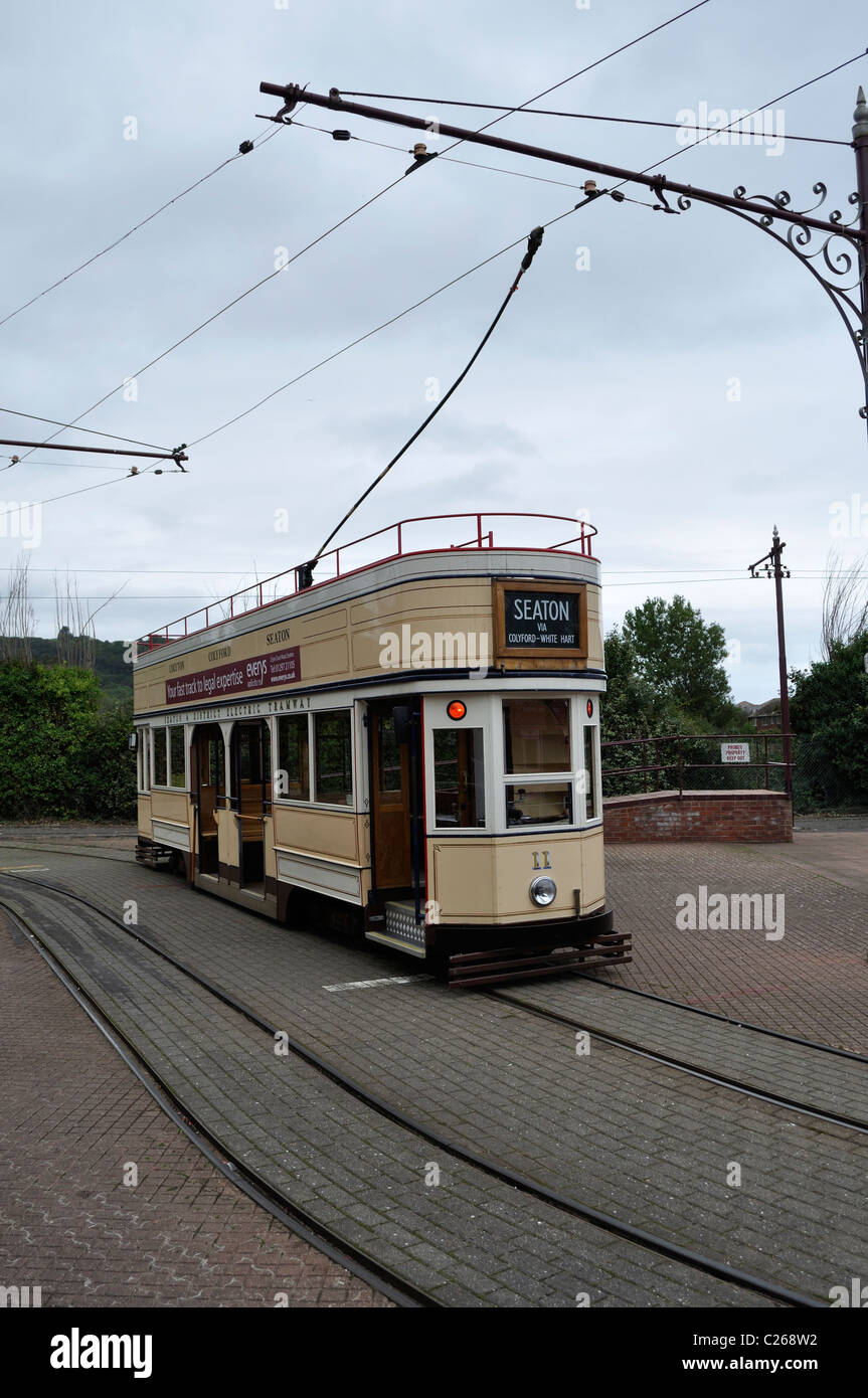 Tram 11 at Seaton. Built 2002 with wheelchair accessible low floor ...