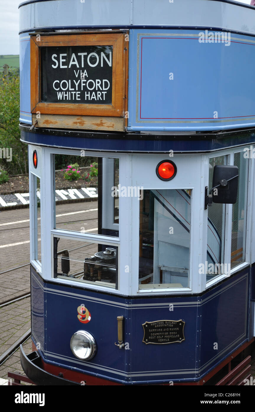 Tram 9 at Colyton. Built 2002 with wheelchair accessible low floor ...