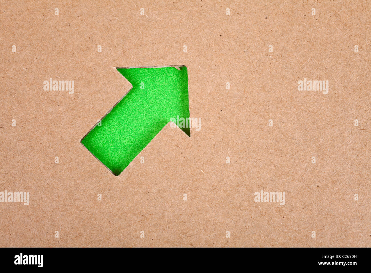 Arrow Sign and cardboard for background Stock Photo - Alamy