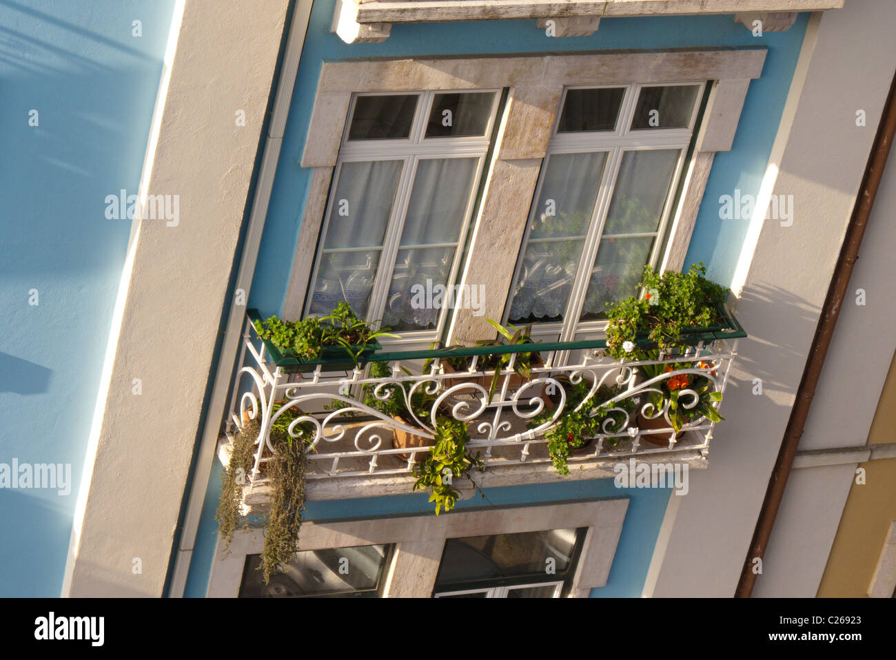 A typical balcony in Lisbon, Portugal Stock Photo - Alamy
