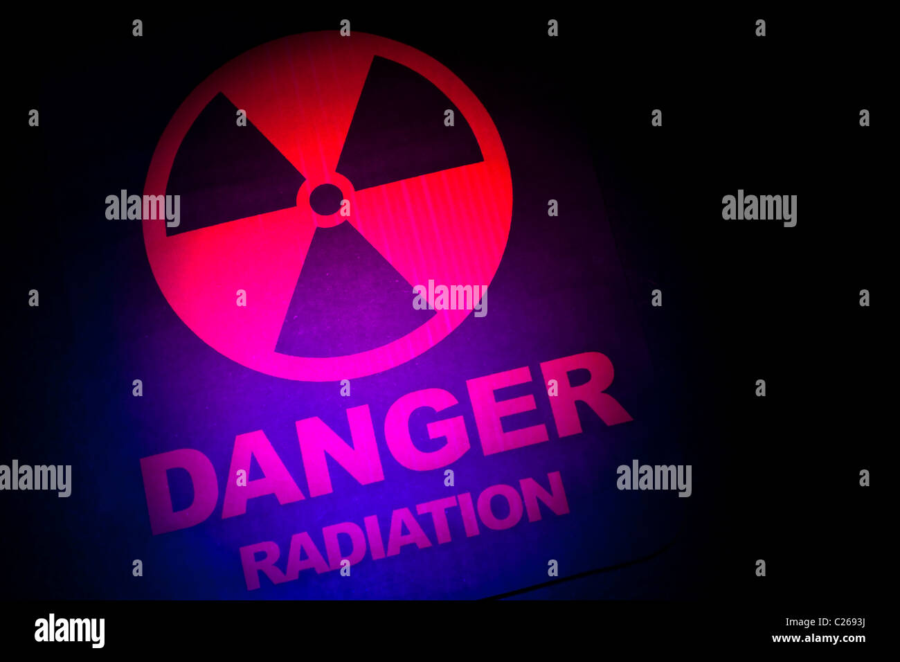 Radiation hazard sign for background Stock Photo - Alamy