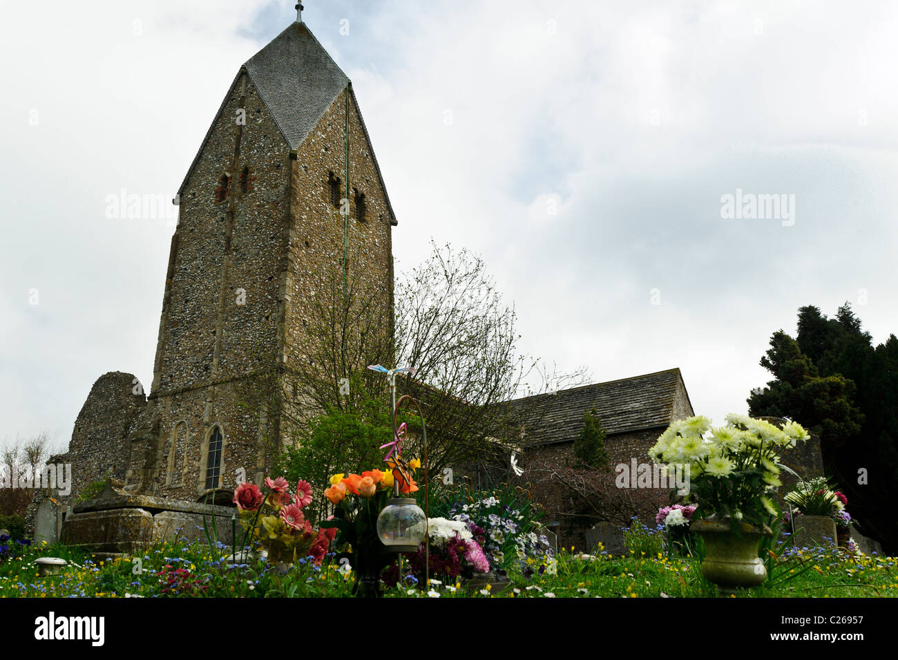 St. Mary's Church, Sompting in the South Downs. It features the only ...