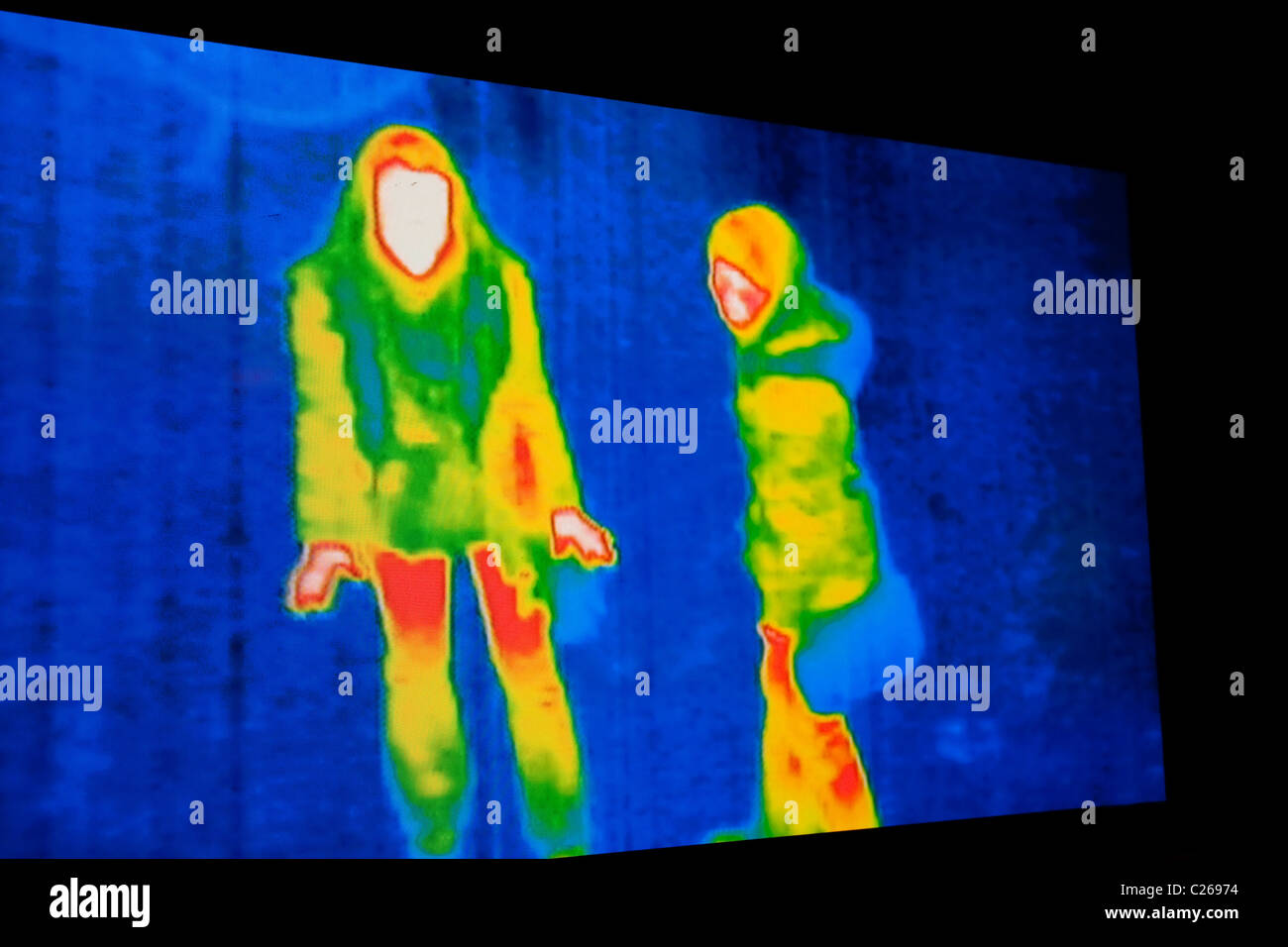 photo of thermal image screen for background Stock Photo - Alamy