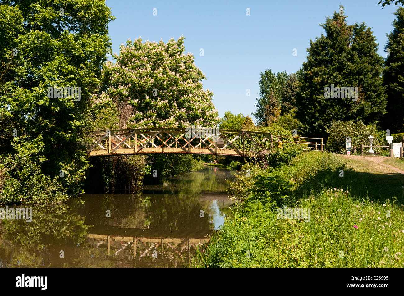 Bridge over river Wey, near Send in Surrey Stock Photo - Alamy