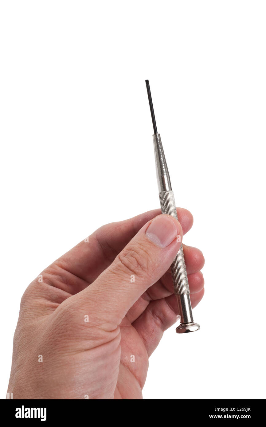small screwdriver with white background Stock Photo - Alamy