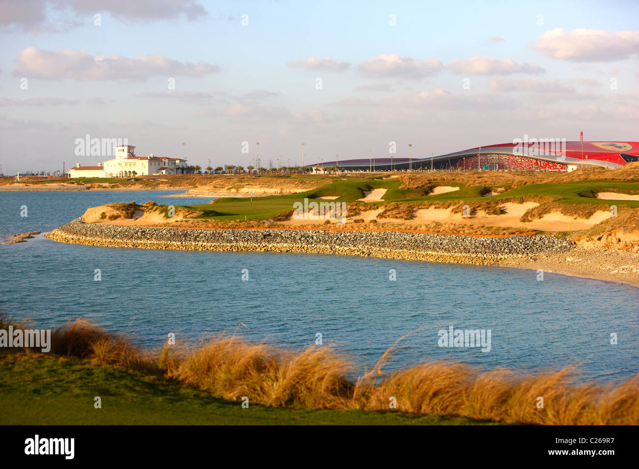 Yas-Links golf course on Yas island, opposite of Abu Dhabi Fromula One ...