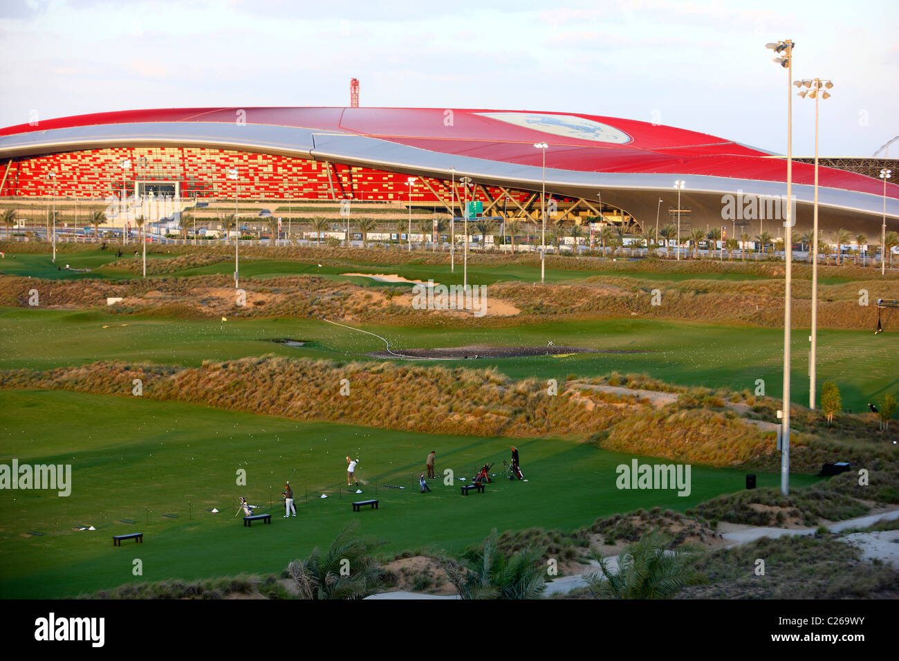Yas-Links golf course on Yas island, opposite of Abu Dhabi Fromula One ...