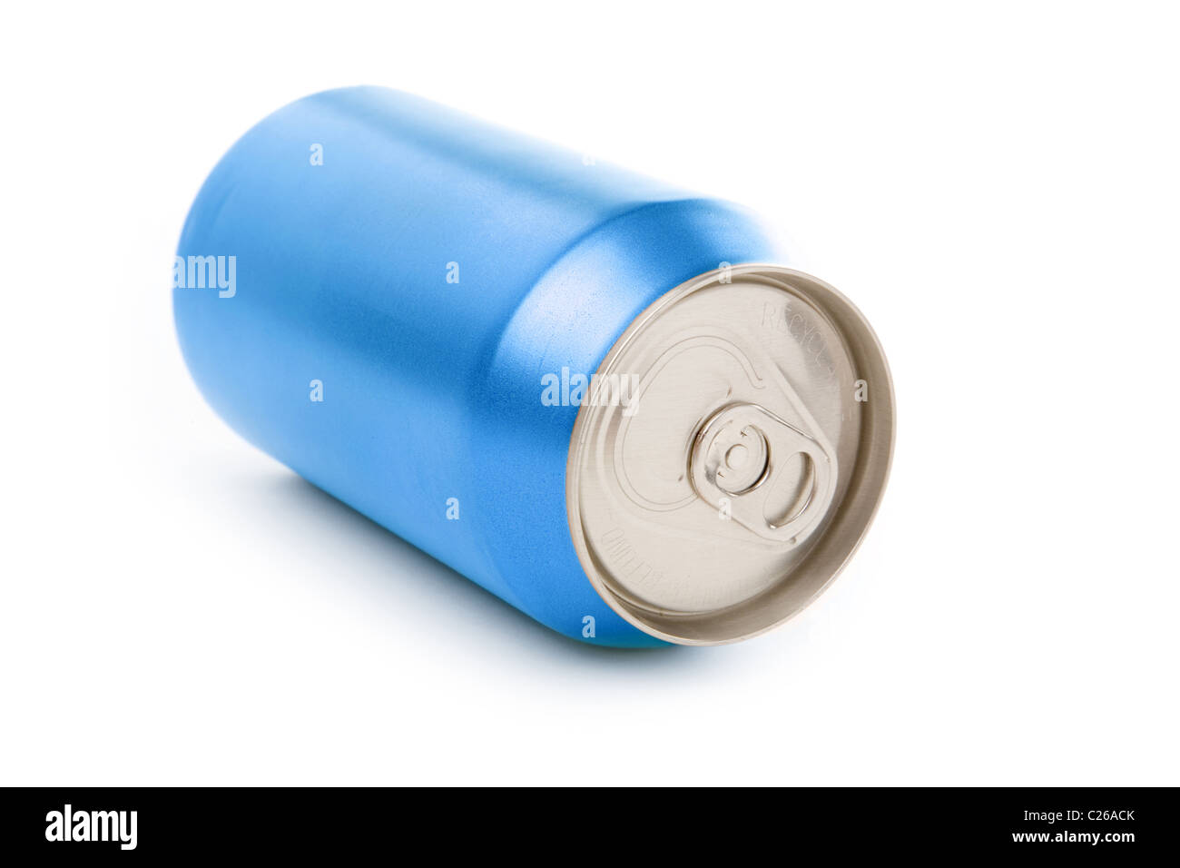 blue blank soda can with white background Stock Photo - Alamy