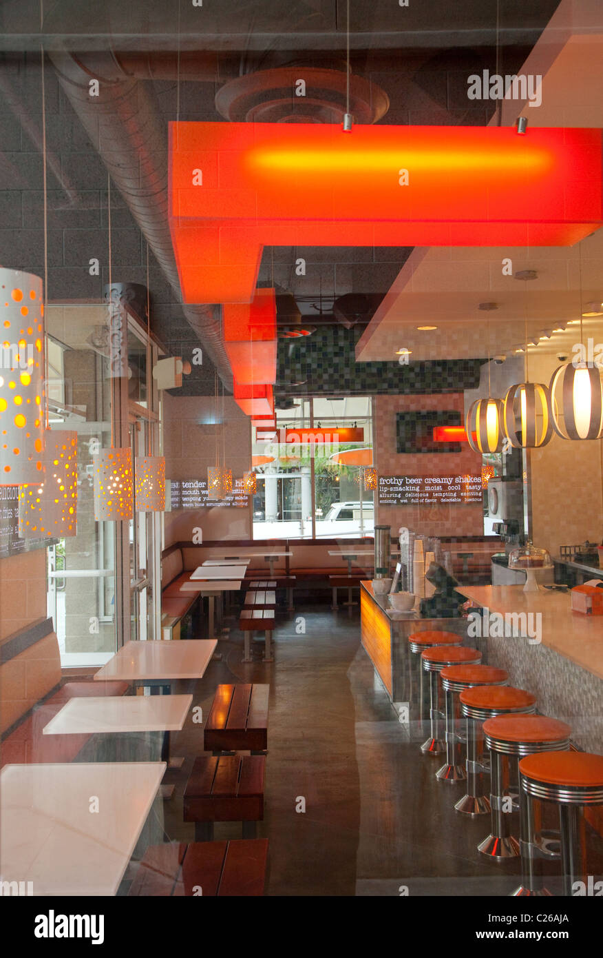 Interior of diner Stock Photo - Alamy