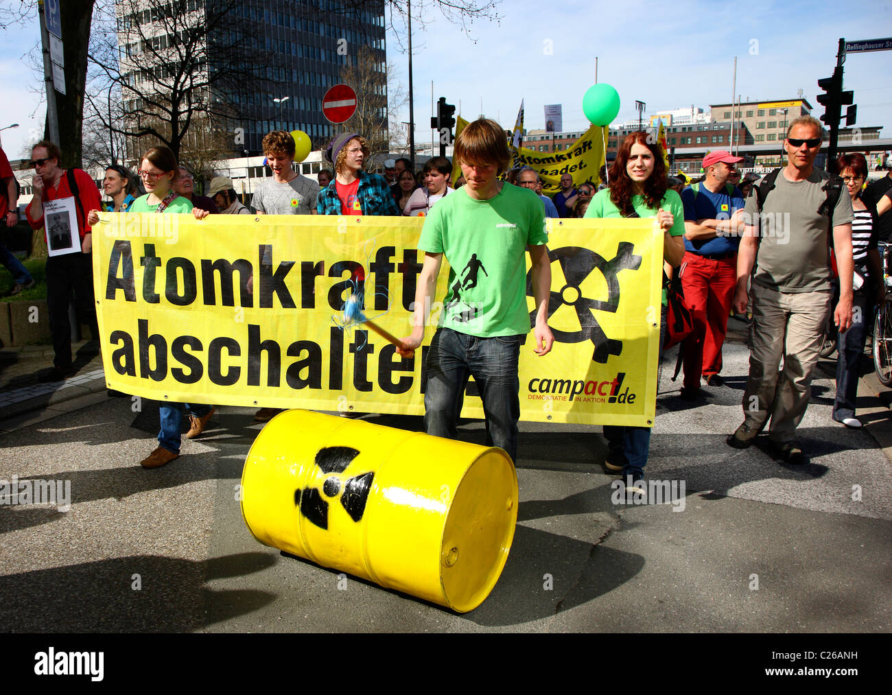 Anti atomic power demonstration, in front of Germany's leading power ...