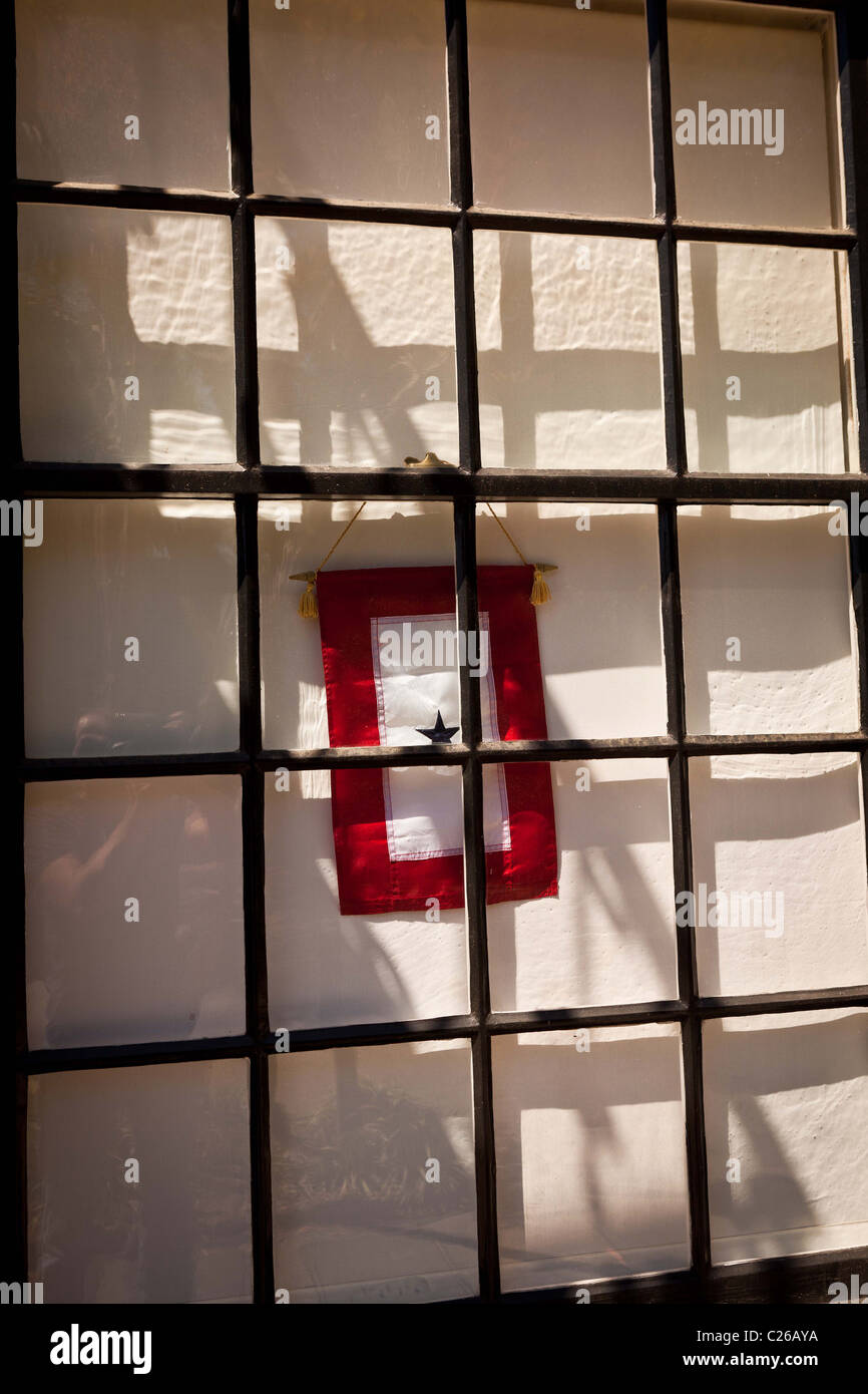Blue Star Banner In Window