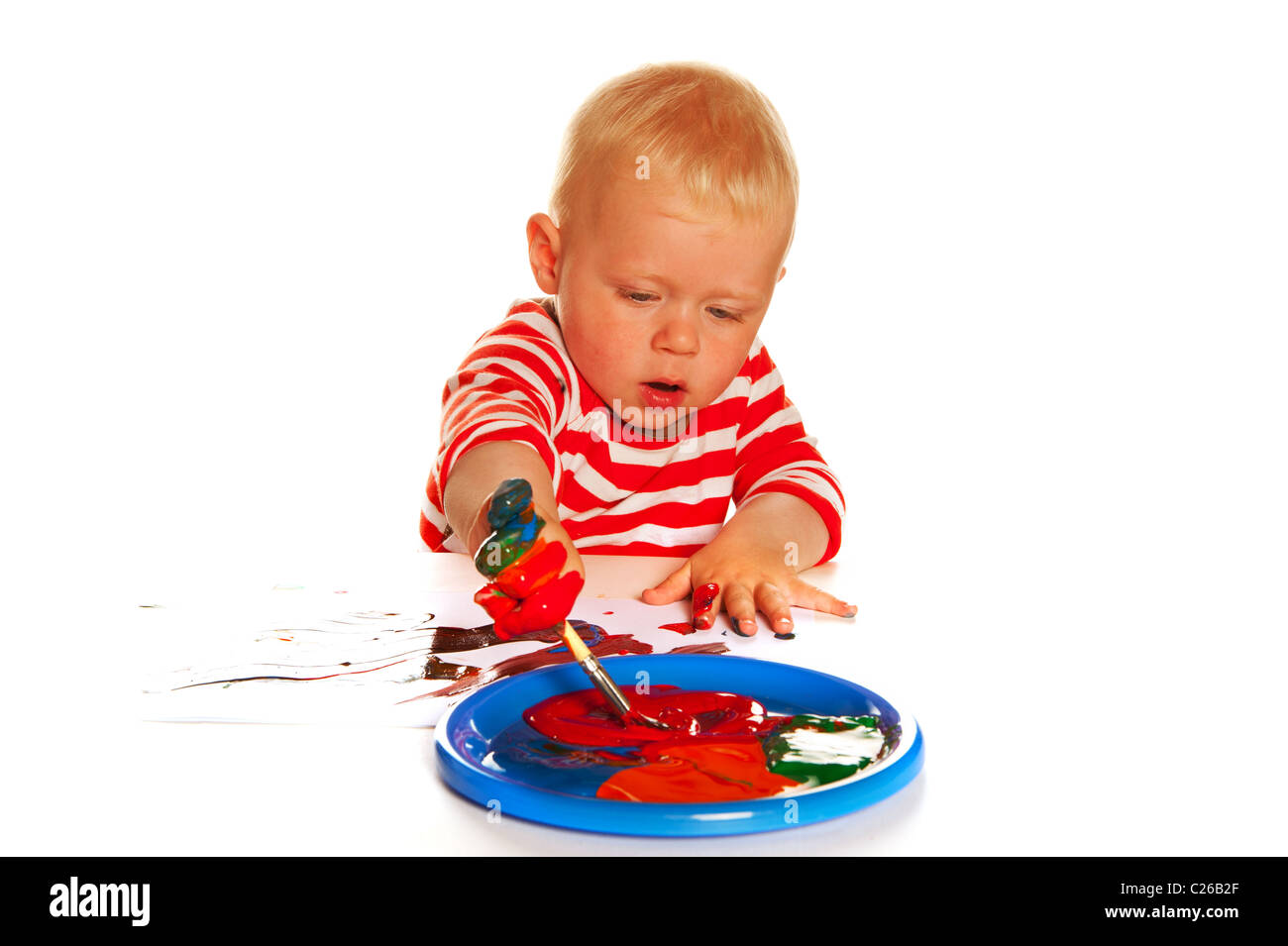 Child making mess toys hi-res stock photography and images - Alamy
