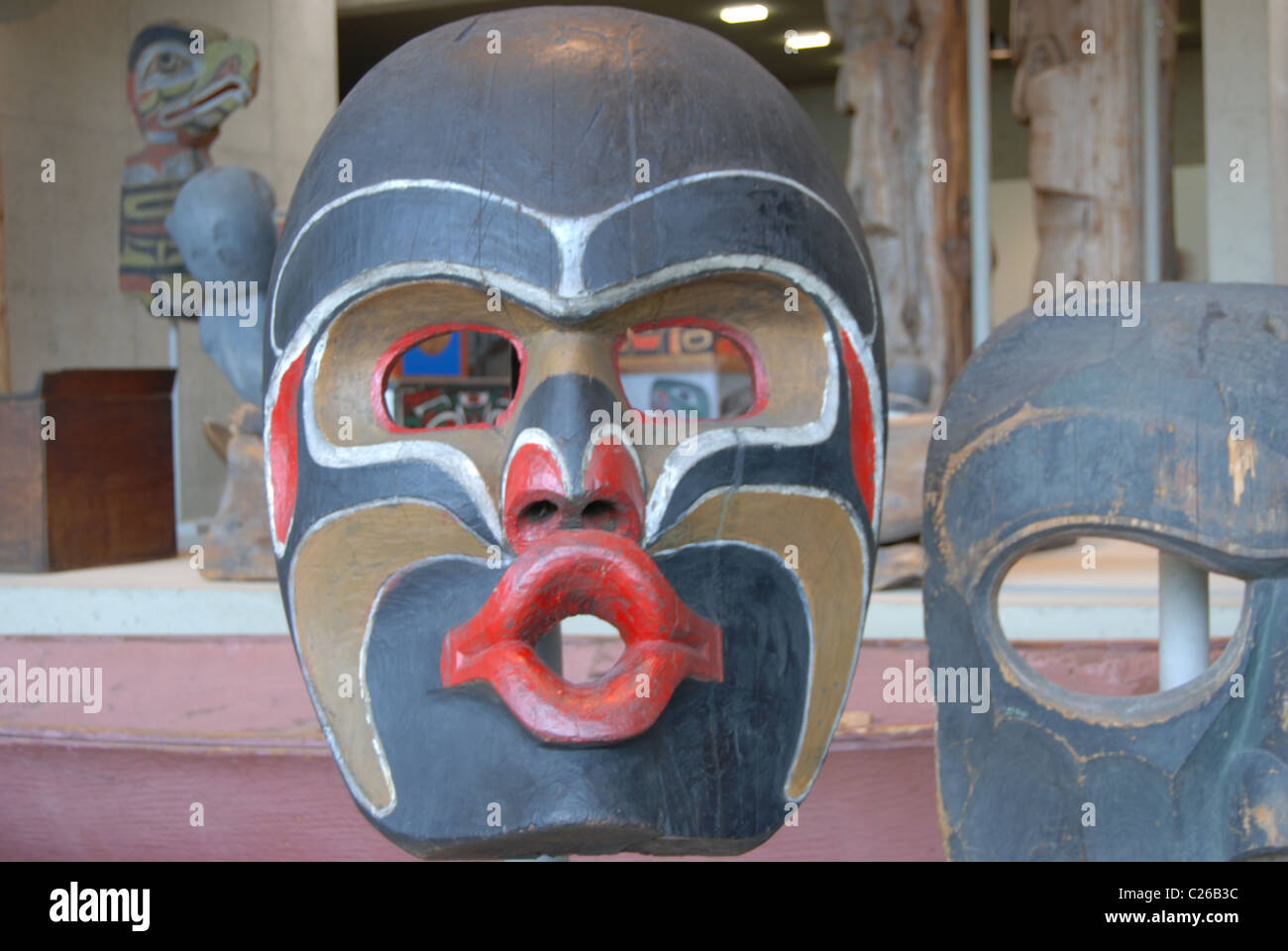 Canadian Mask on display at the Museum of Anthropology Stock Photo - Alamy