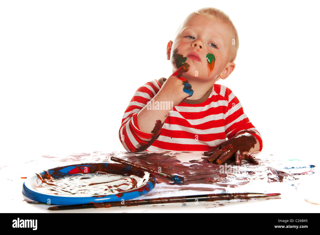Child making mess toys hi-res stock photography and images - Alamy