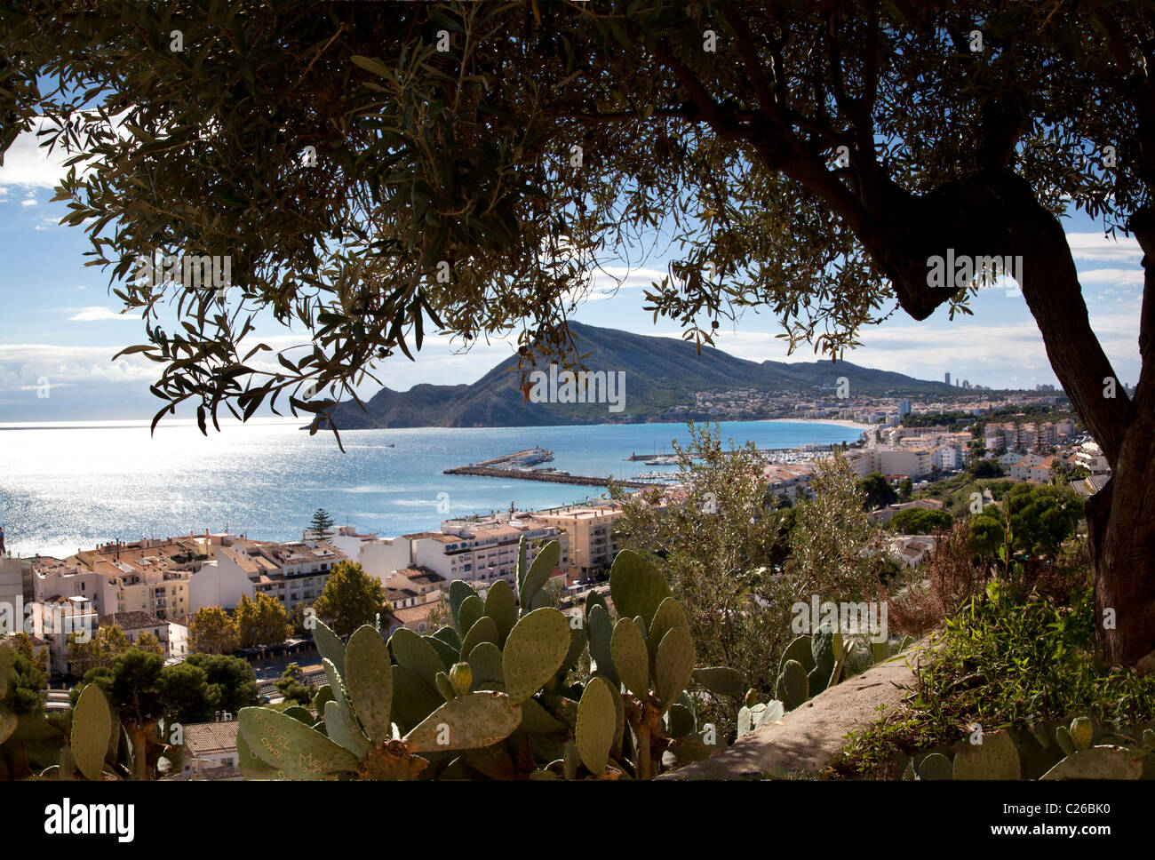 Aerial view of Altea new town and coast Stock Photo - Alamy