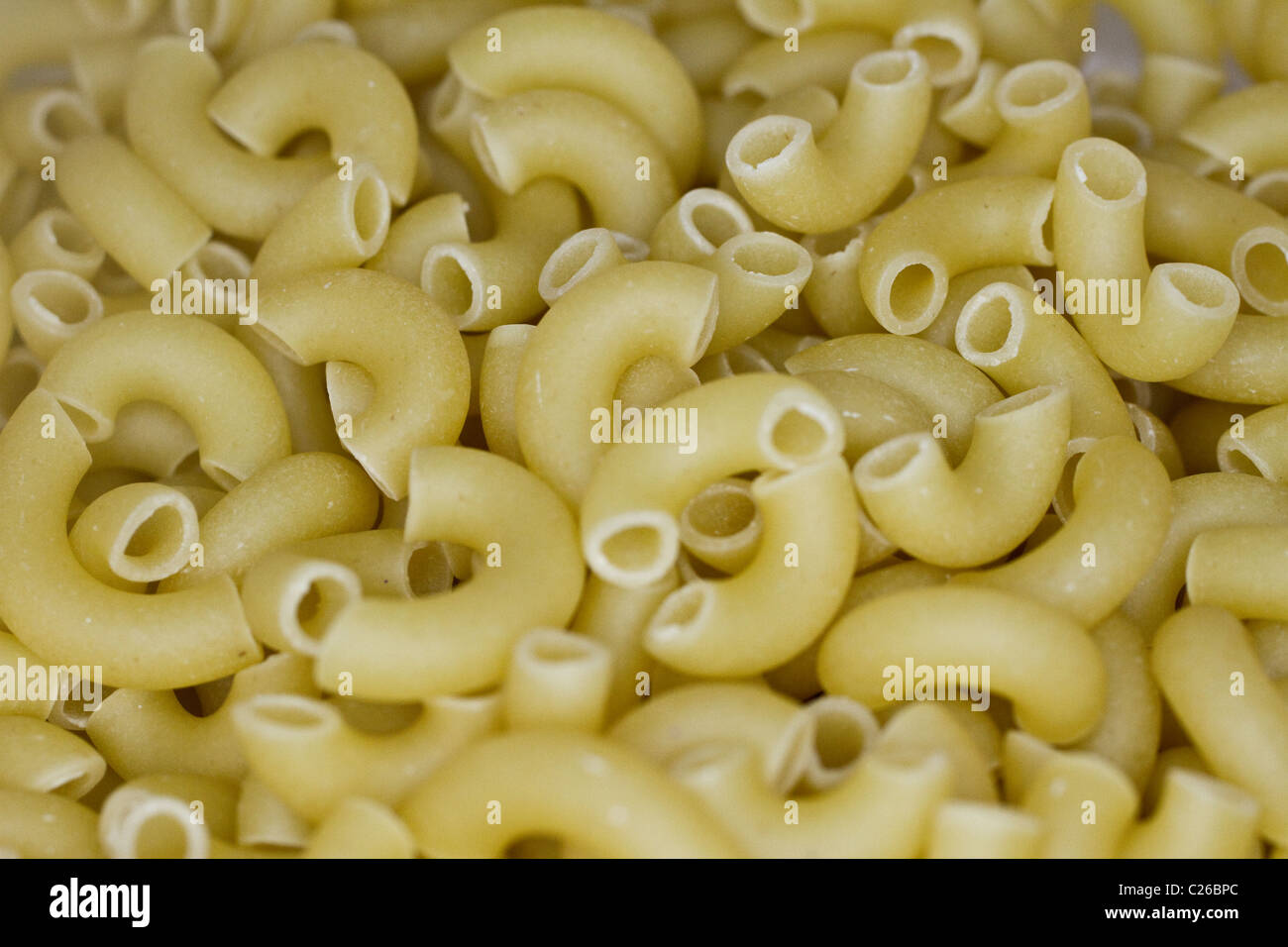 Macaroni Elbow Pasta Close-Up Background Stock Photo - Alamy
