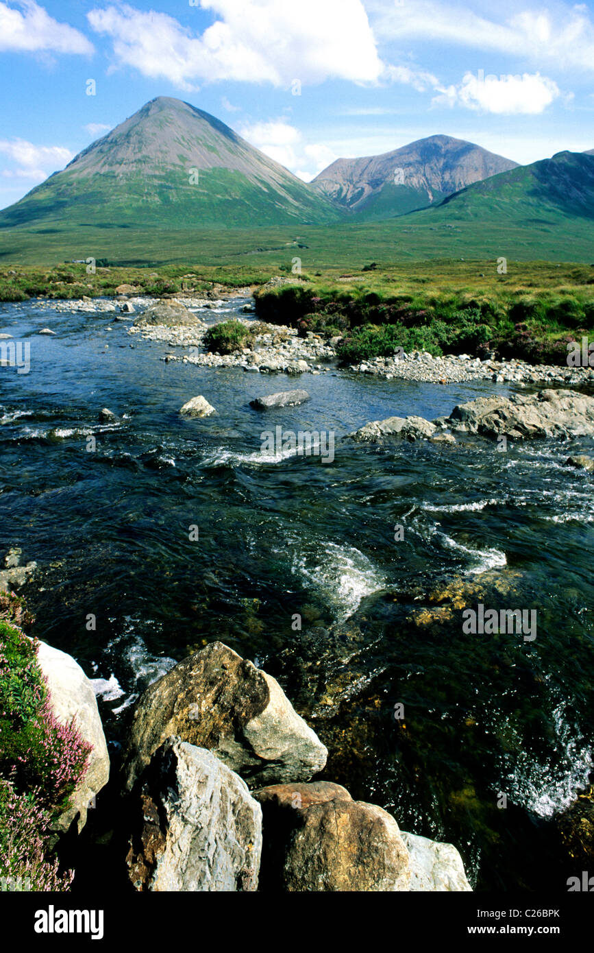 Red Cuillin Hills Isle of Skye Scotland UK Cuillin Hill mountain ...