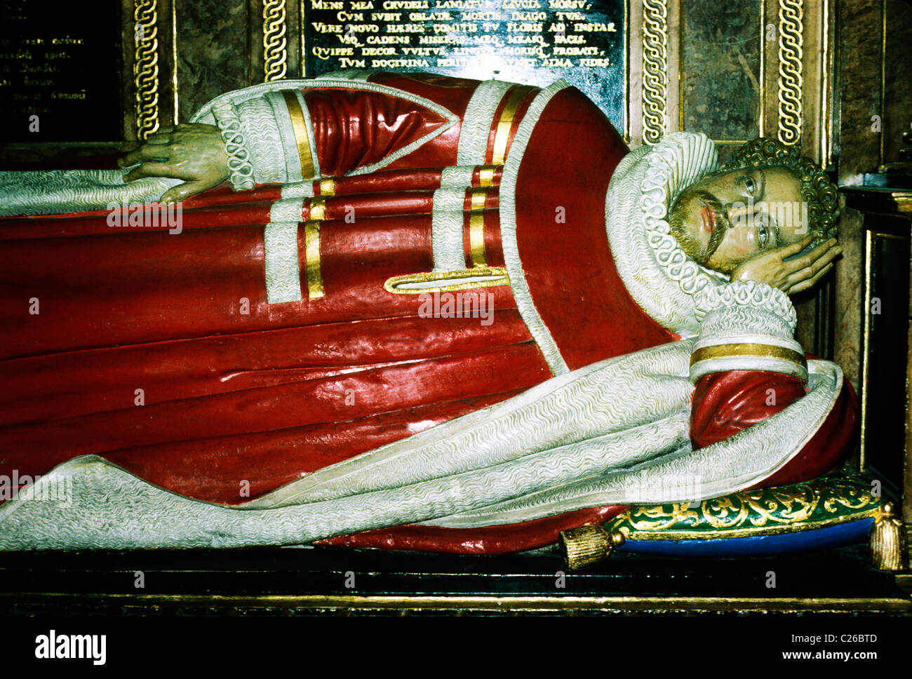 Westminster Abbey, effigy of John Lord Russell, 1584 London England UK ...