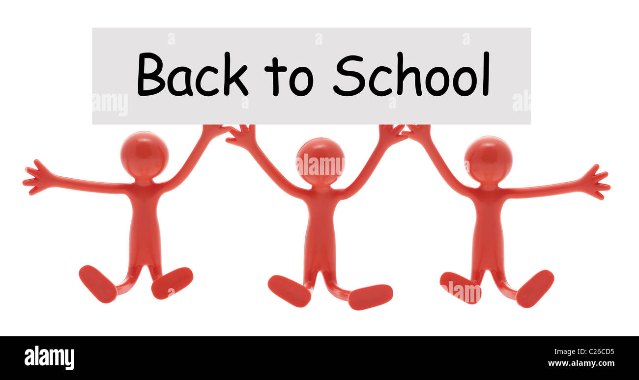 Back to School Concept with Miniature Rubber Figures Stock Photo - Alamy