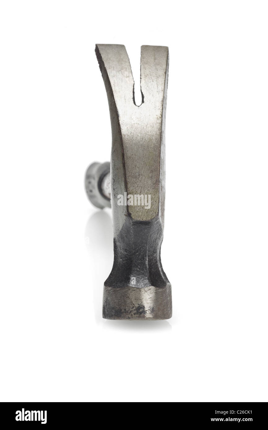 Close up of hammer head on white background Stock Photo - Alamy