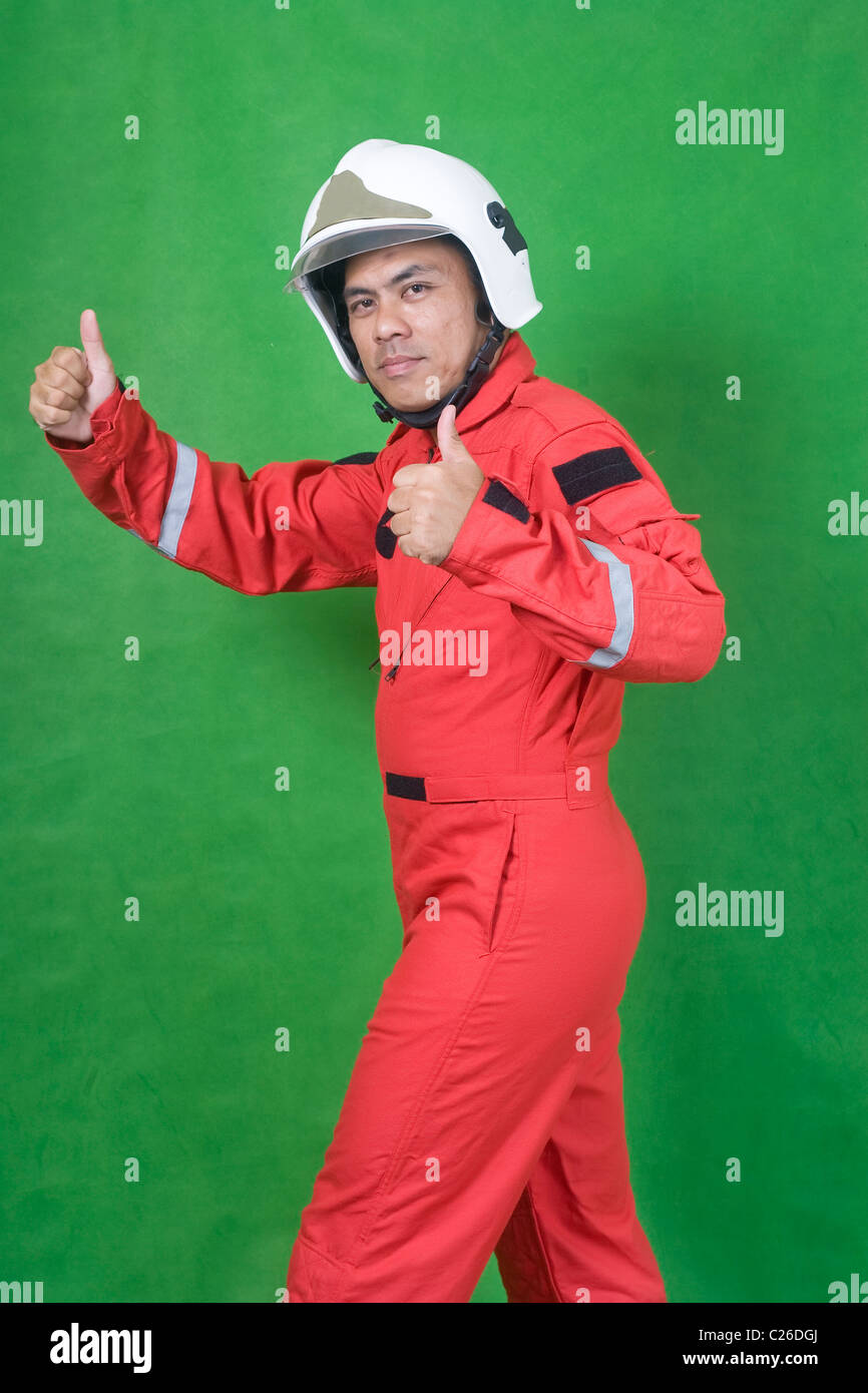 Happy fireman isolated hi-res stock photography and images - Alamy