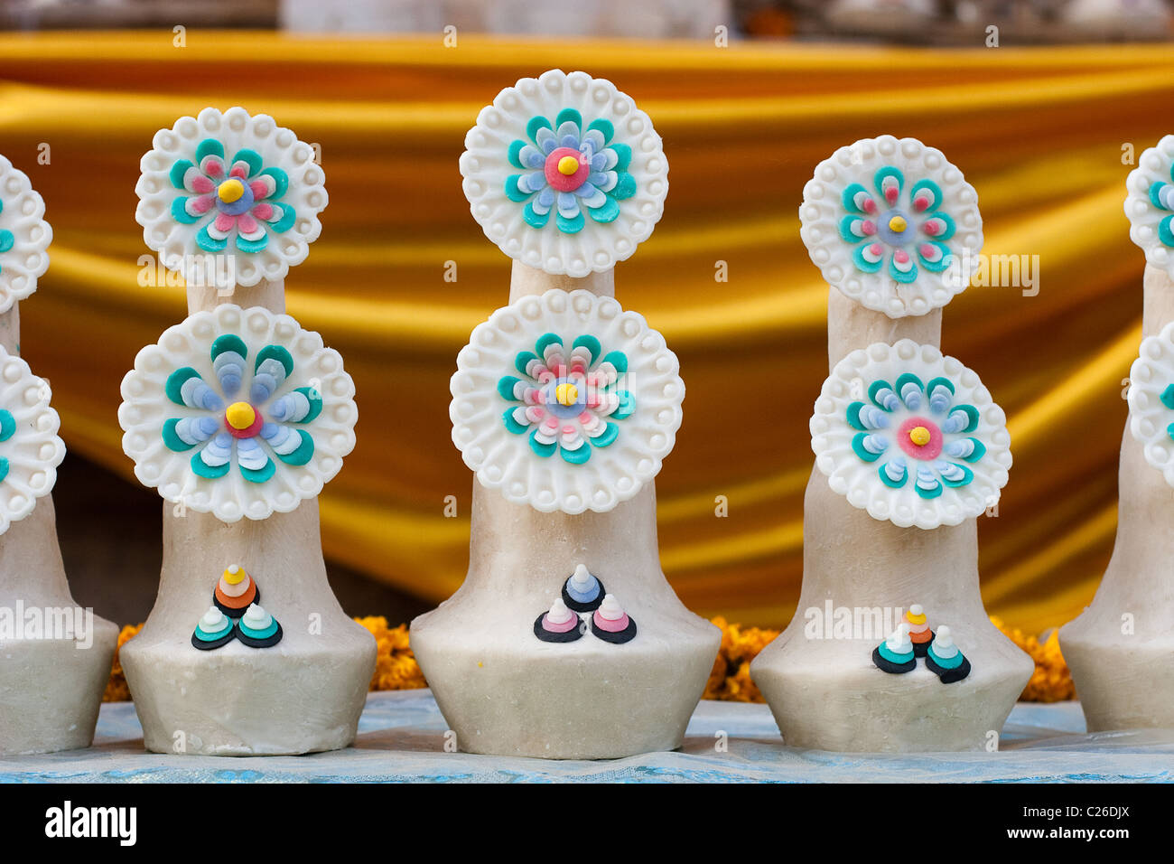 Butter sculpture for buddhist Kagyu Monlam festival Stock Photo - Alamy