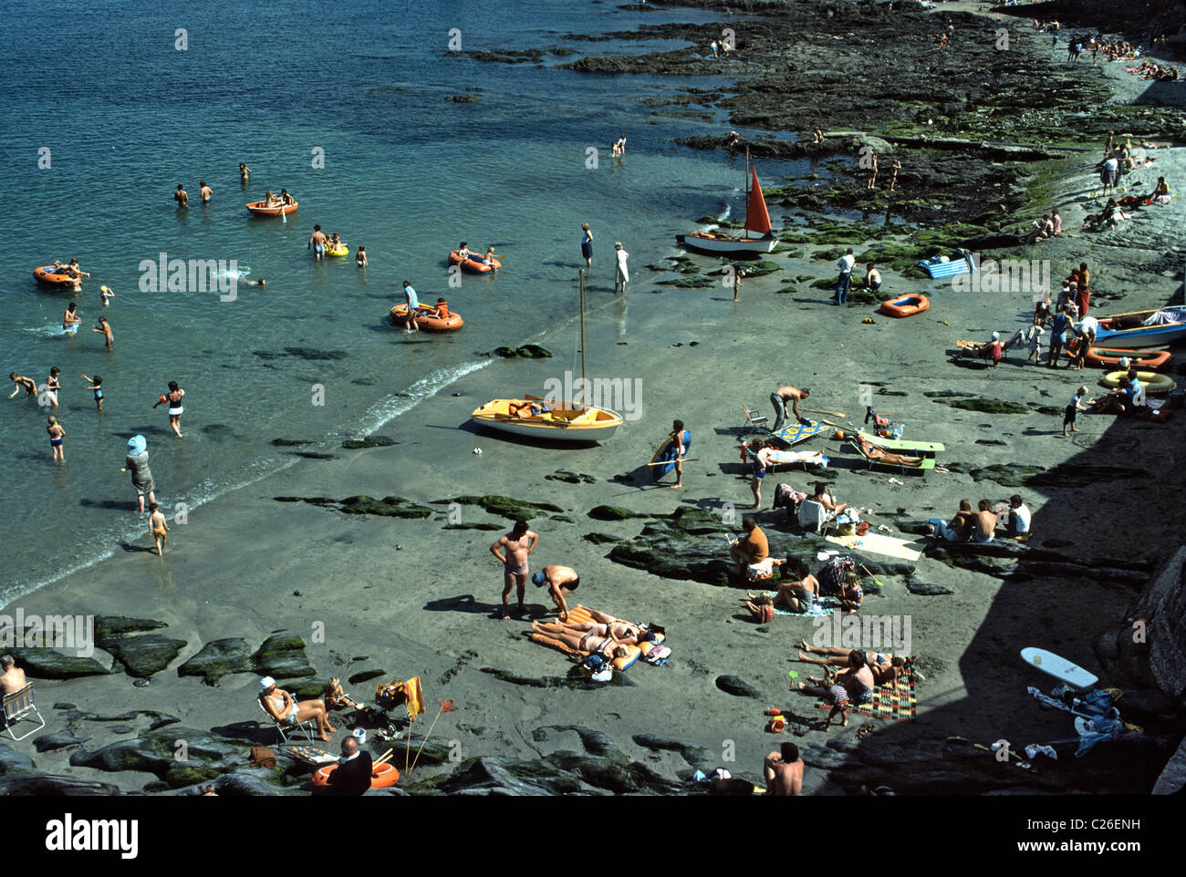 West coast of England beach scene Stock Photo - Alamy
