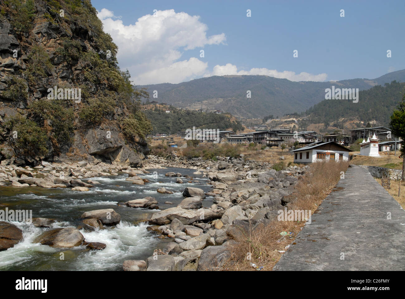 Kulong Chu River in Trashiyangtse (near Chorten Kora), East Bhutan ...