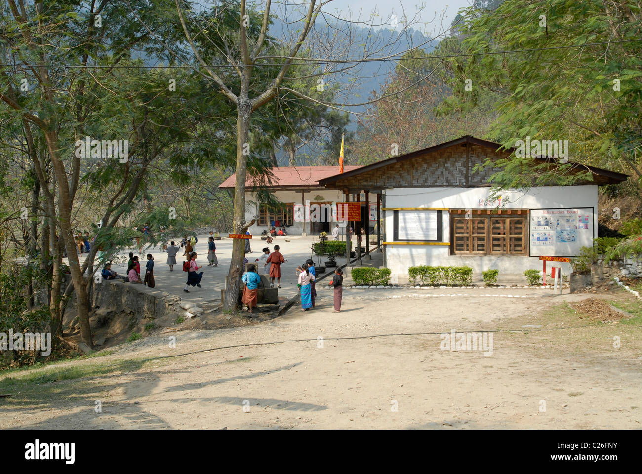 Bhutan school building hi-res stock photography and images - Alamy