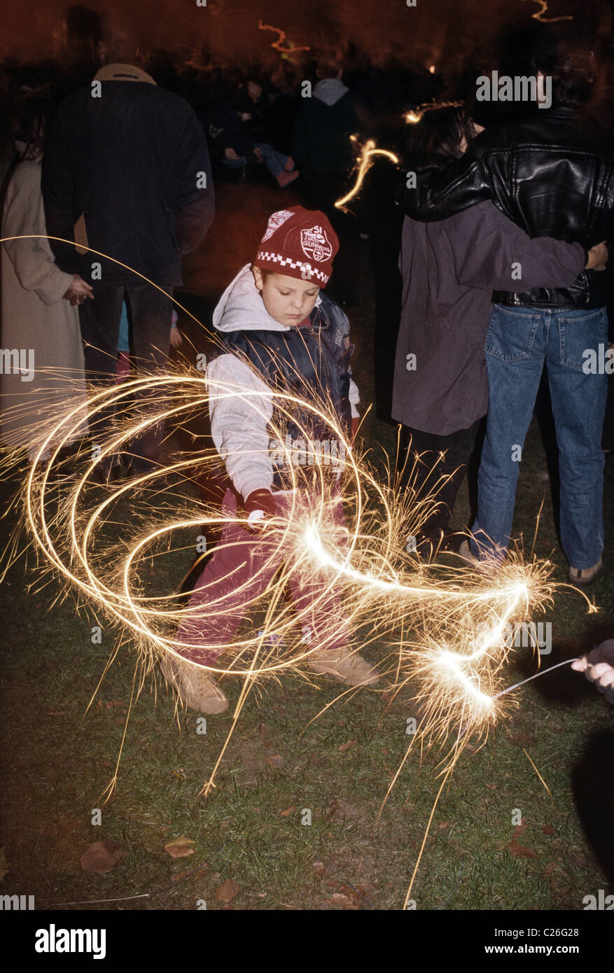 Celebrating Guy Fawkes Stock Photo - Alamy