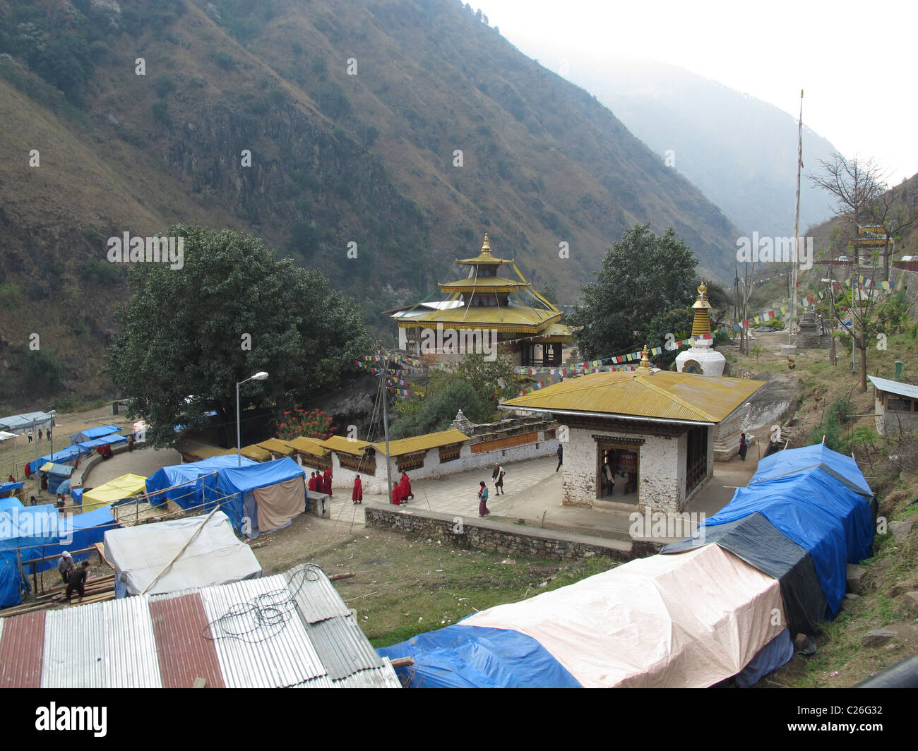 Gom Kora temple, a sacred meditation site of Guru Rimpoche, being ...