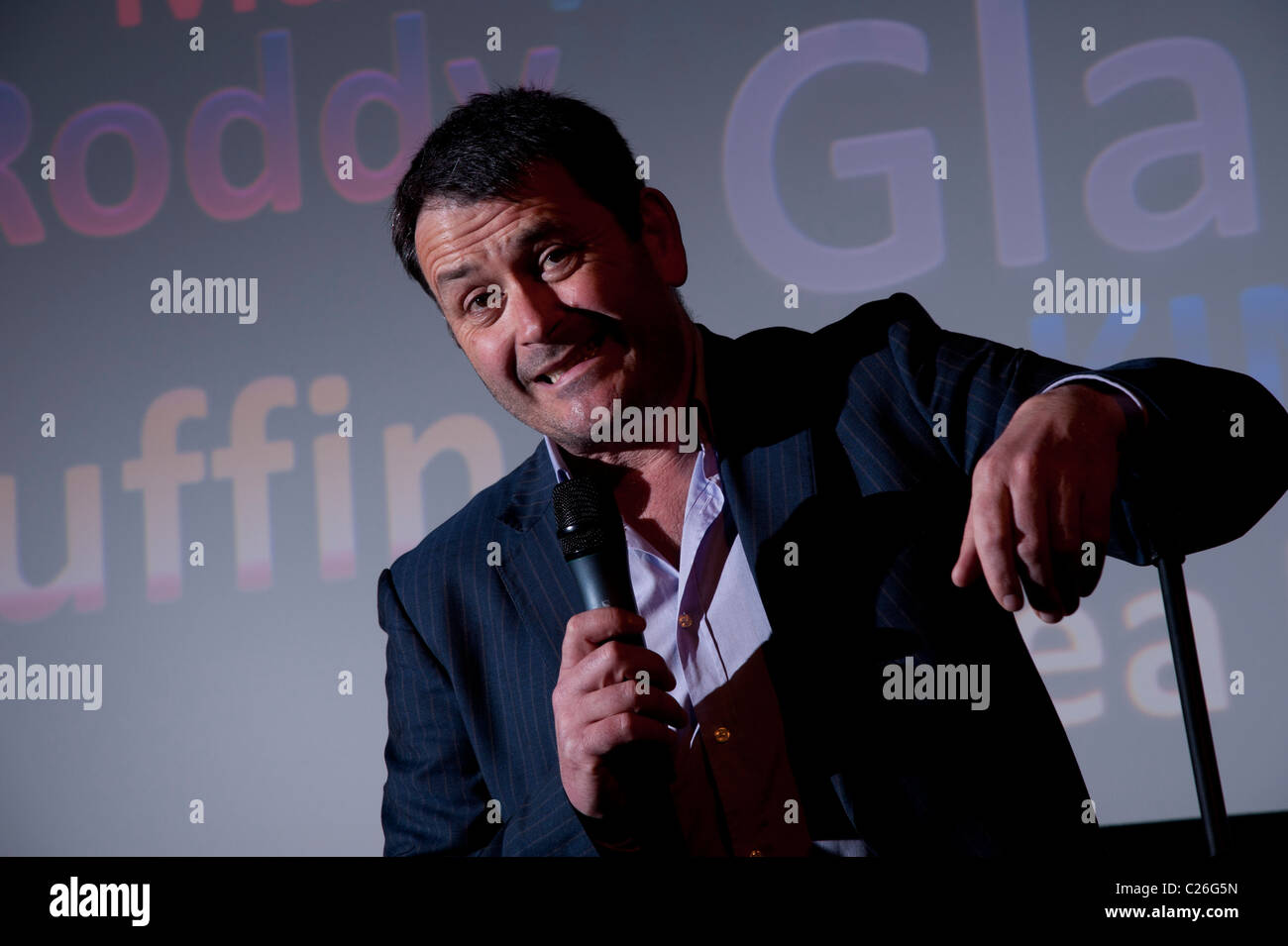 welsh stand up comedian and actor TUDUR OWEN in Y Drwm, National ...