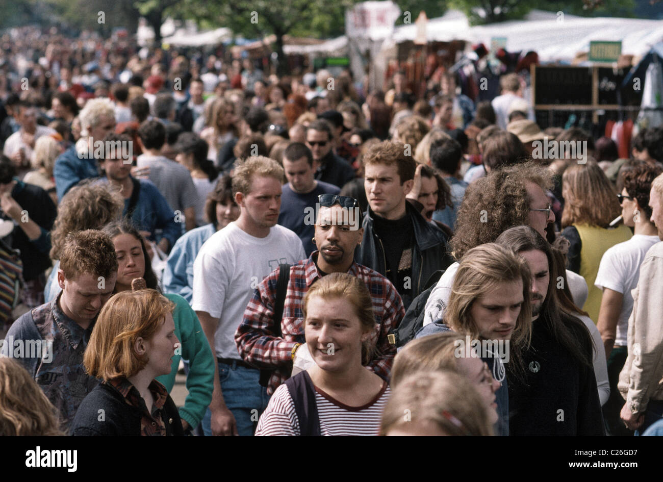 Crowd scene at an outdoor festival Stock Photo - Alamy