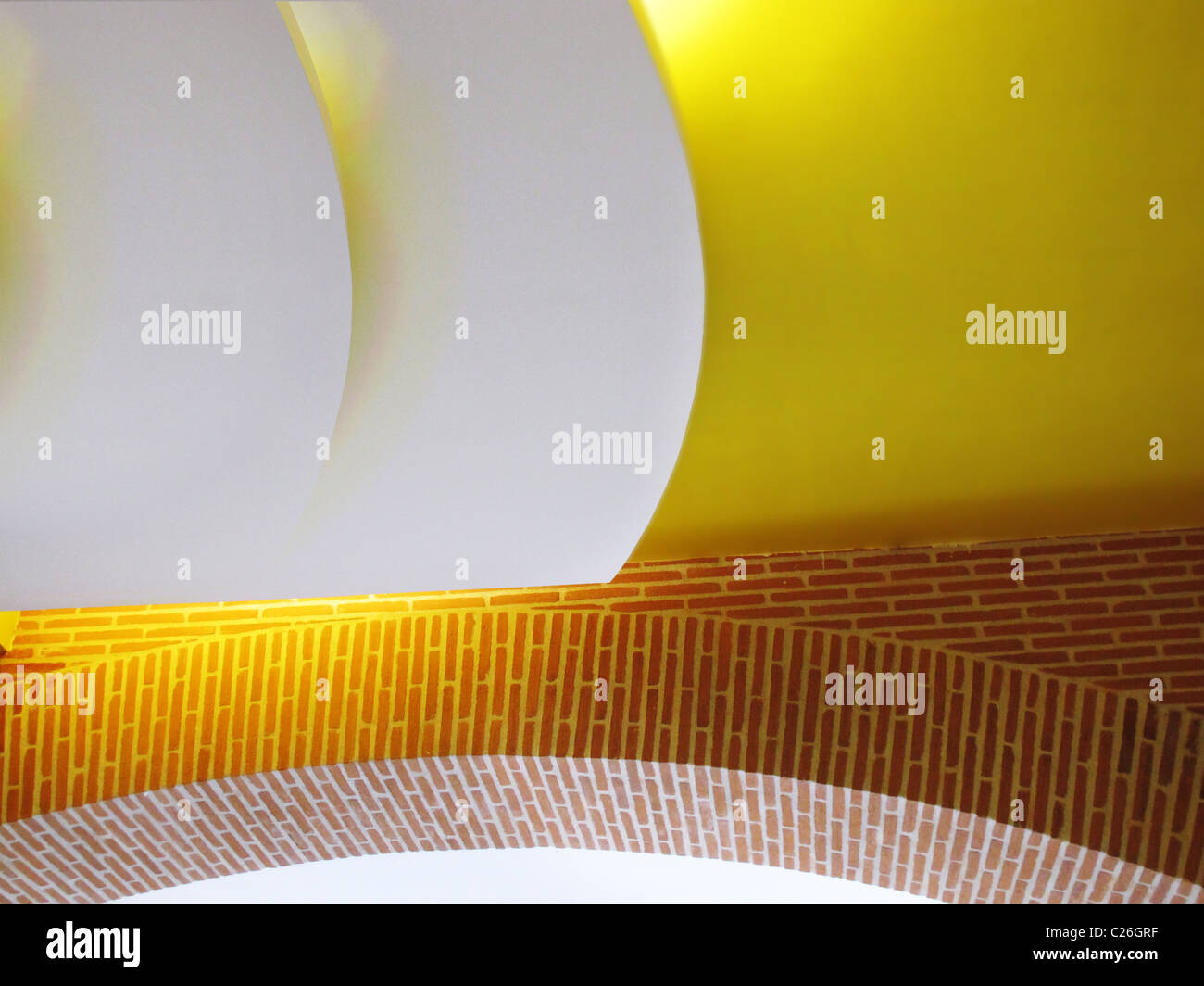 Detail of arc in yellow roof Stock Photo - Alamy