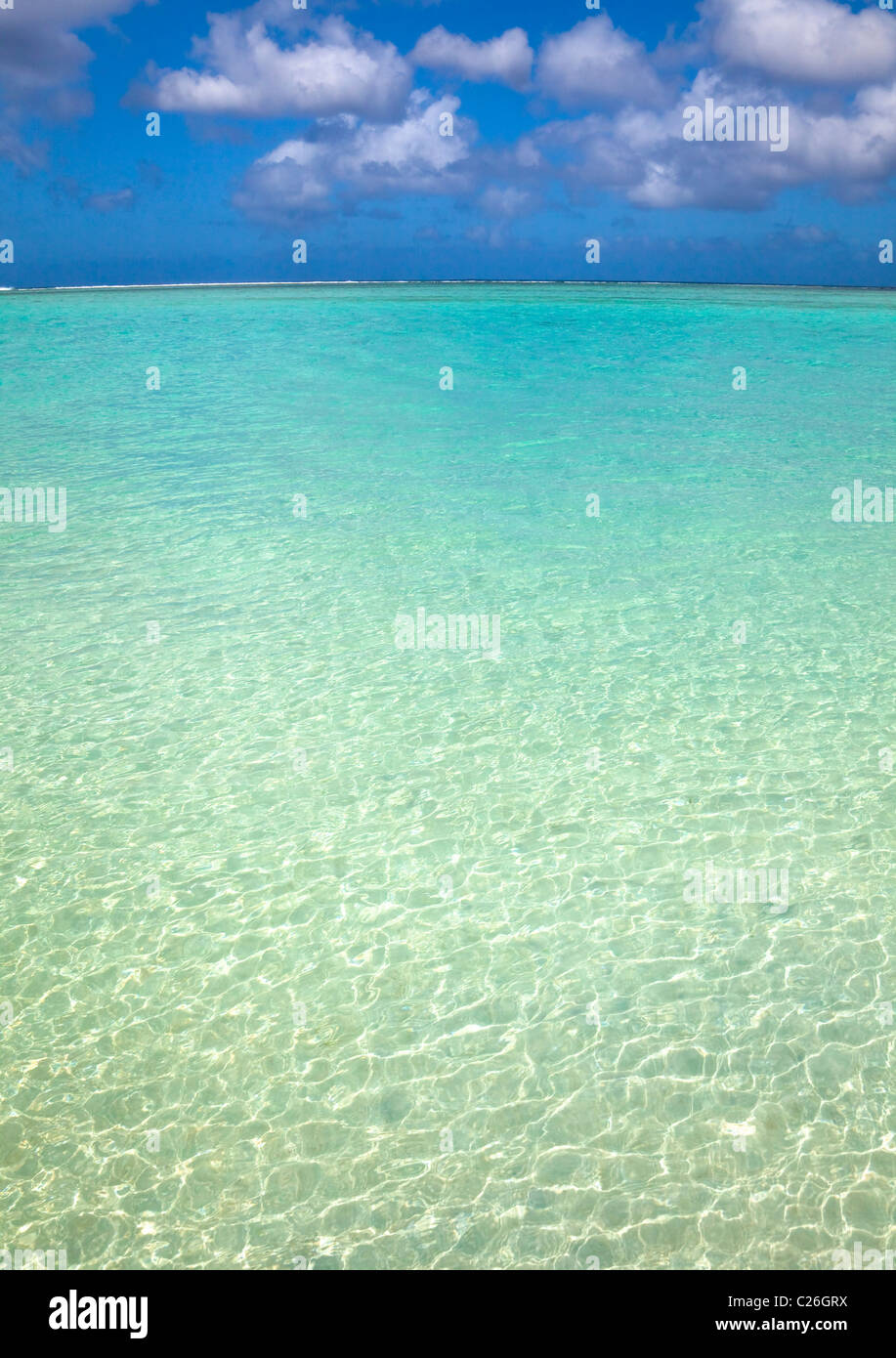 Pacific ocean island and blue clean water Stock Photo - Alamy
