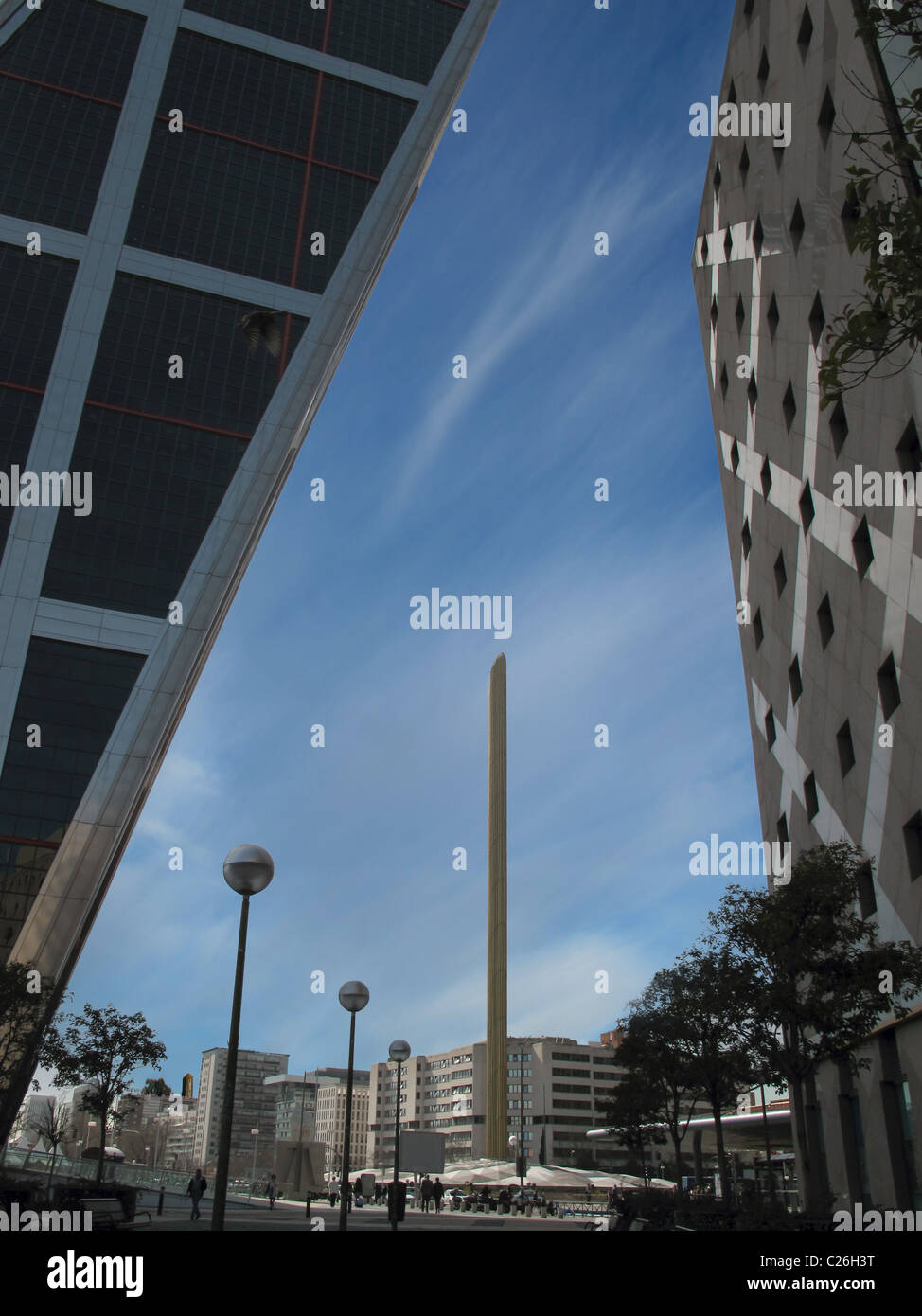 Urban landscape leaning over a square Stock Photo - Alamy