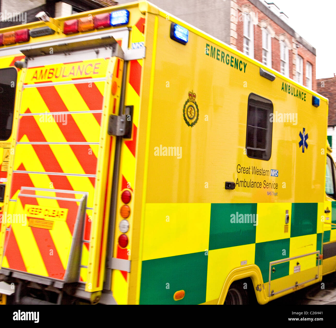 Ambulance responding to emergency call.Salisbury England UK Stock Photo ...