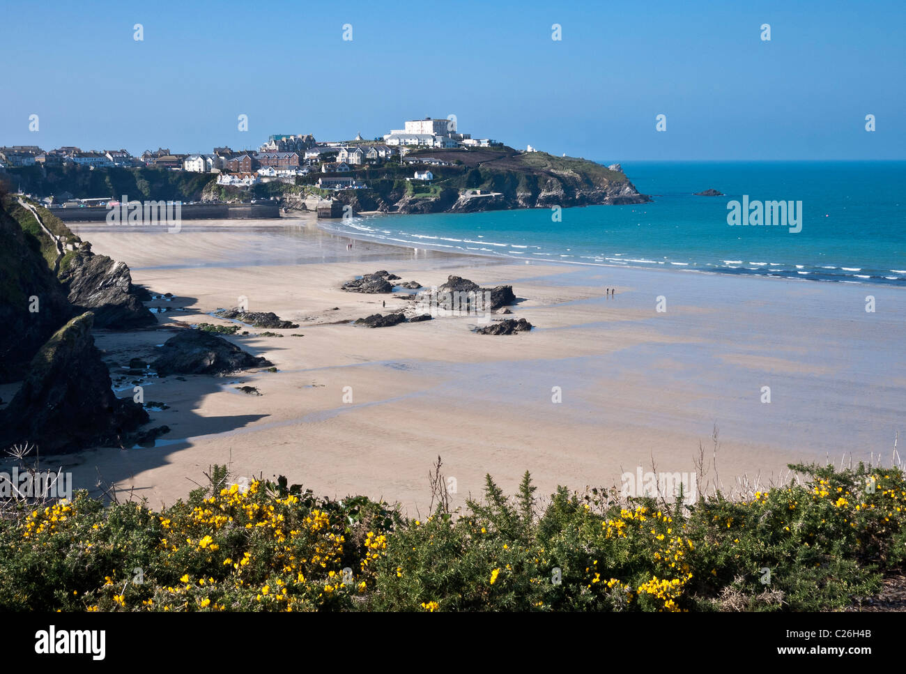 Newquay, Towan Beach, Cornwall, UK Stock Photo - Alamy