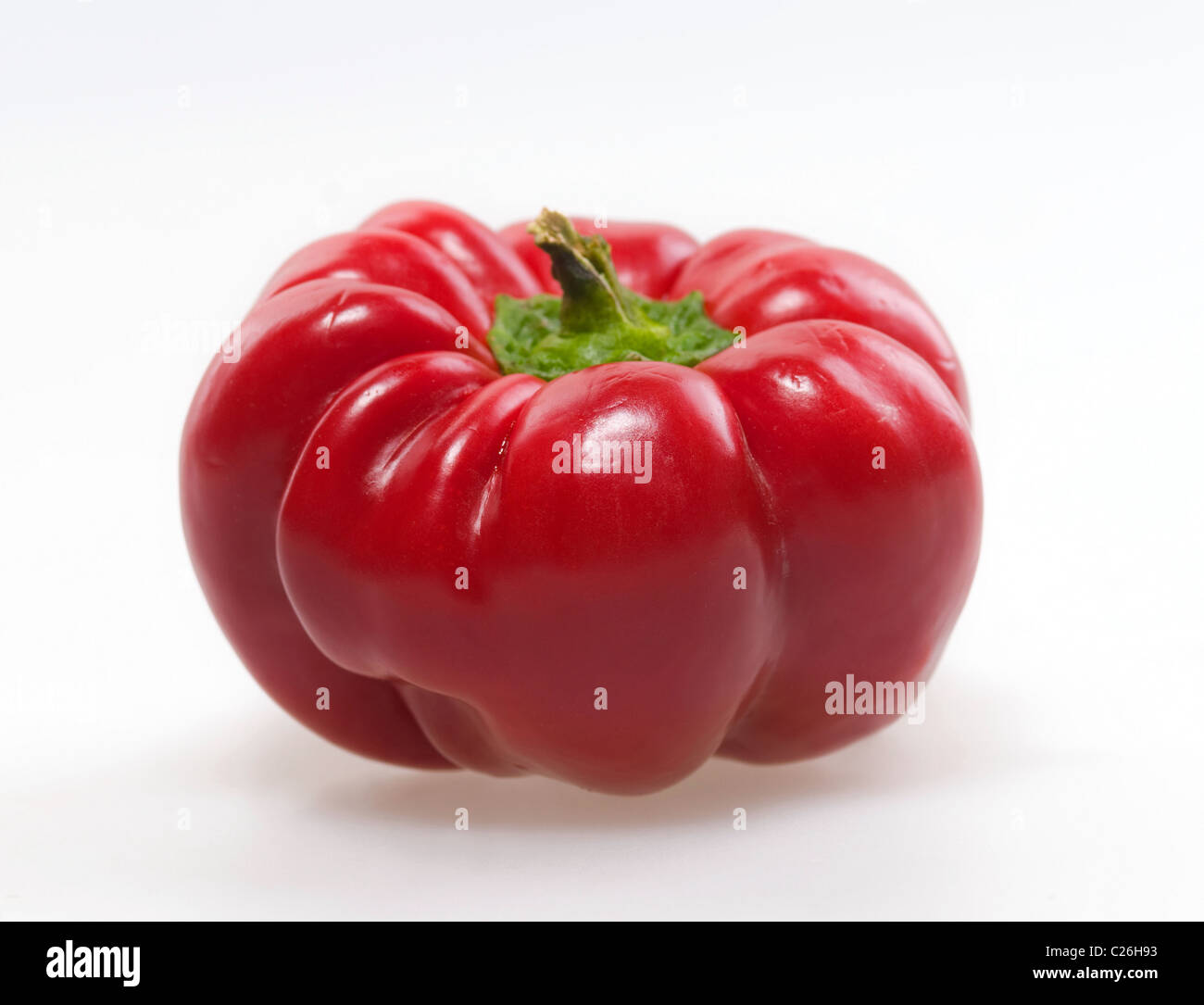 big pepper photographed close up on white background Stock Photo - Alamy