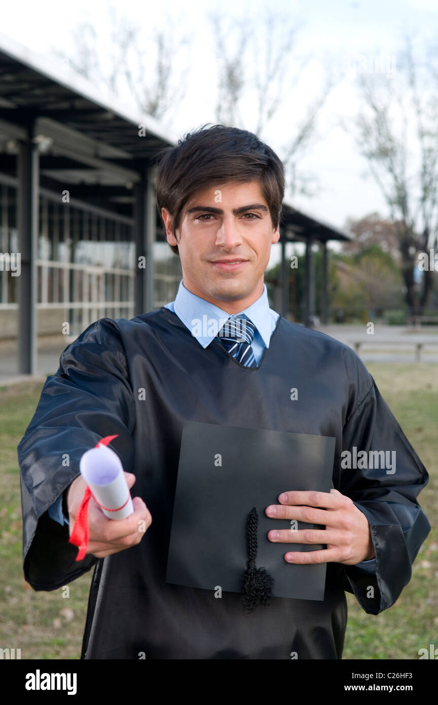 A, student, man, smile, smiling, celebrate, celebrating, looking, at ...