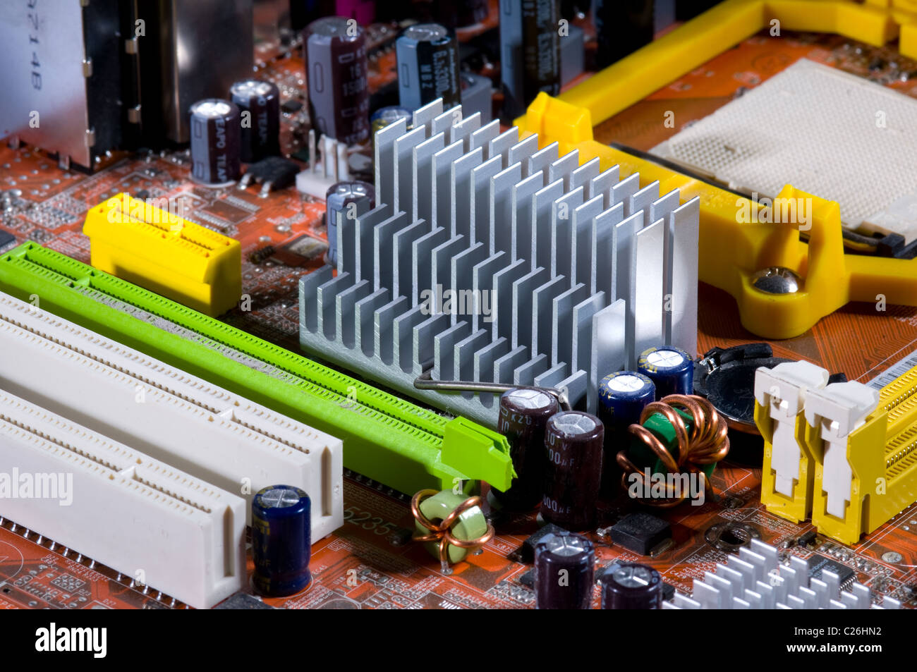 close up photo of a mother board Stock Photo - Alamy