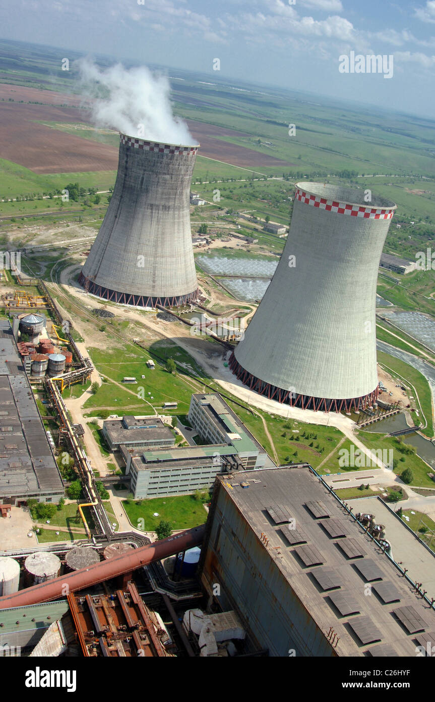energy producing station filmed from a helicopter Stock Photo - Alamy
