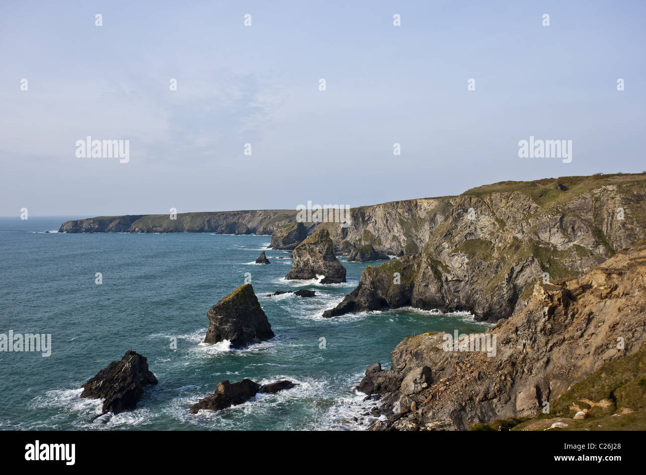Bedruthan Steps, Cornwall Stock Photo - Alamy