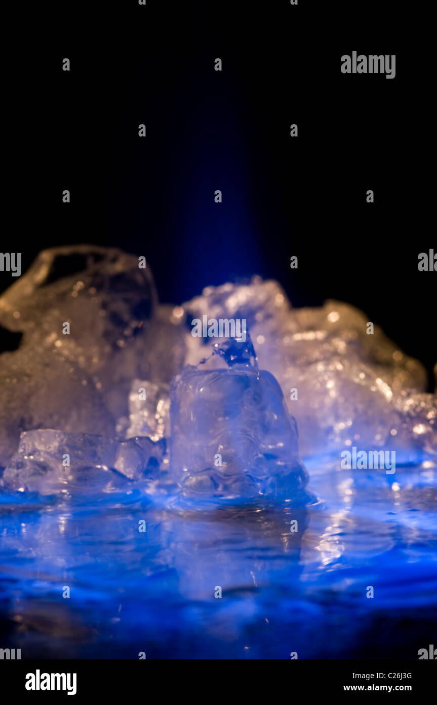surface melting of ice on which the fire spreads Stock Photo - Alamy